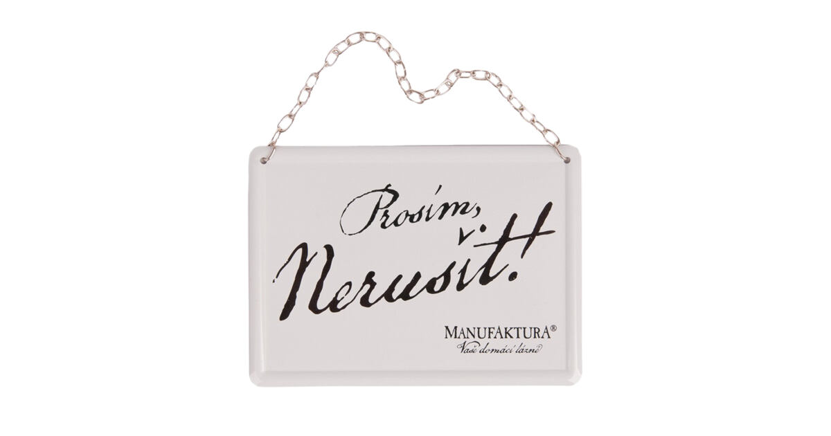 Metal Door Tag "Please, do not disturb | Manufaktura
